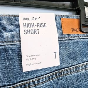 True Craft | Shorts | Nwt True Craft High Rise Halfbleached Fitted Blue ...